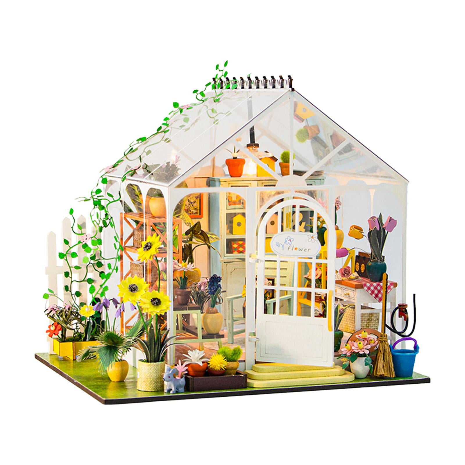 Aosekaa Dollhouse DIY Miniature Kits Mini House Model Home Decor Tiny ...