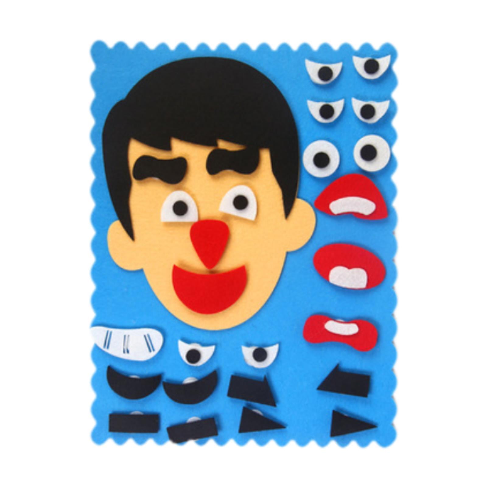 Aosekaa Facial Expressions Puzzle Toy,Emotions Face Feelings Felt Toy ...