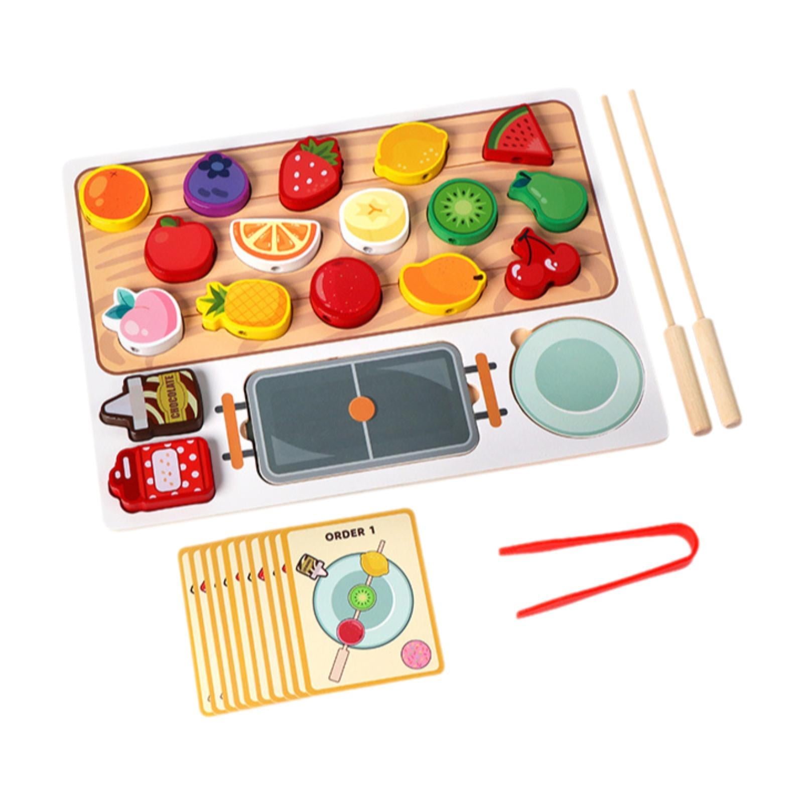 Aosekaa Fruit Matching Game Fruit Skewer Playset Logical Thinking ...