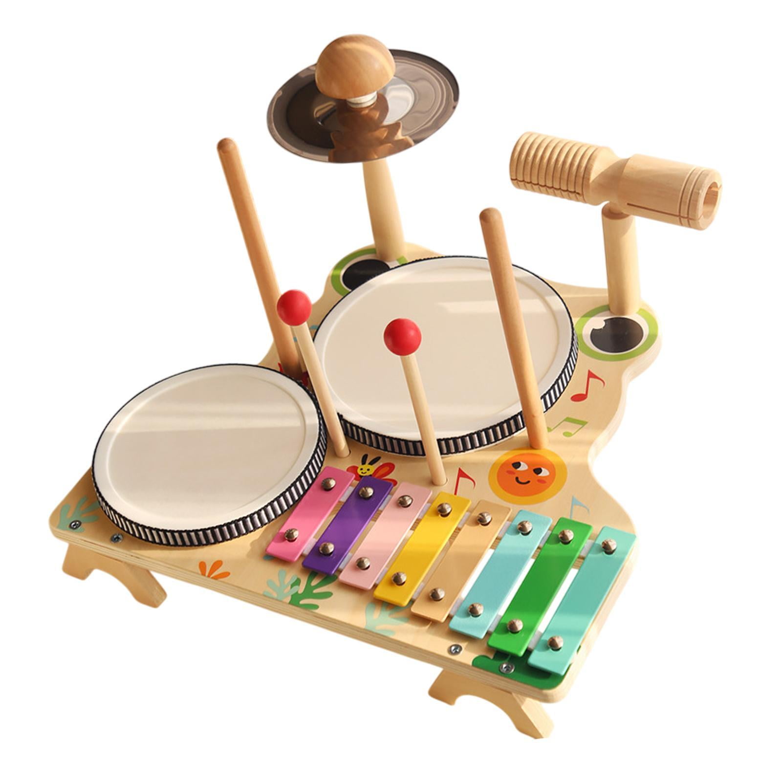 Aosekaa Kids Drum Set Montessori Musical Instruments Set Developmental ...