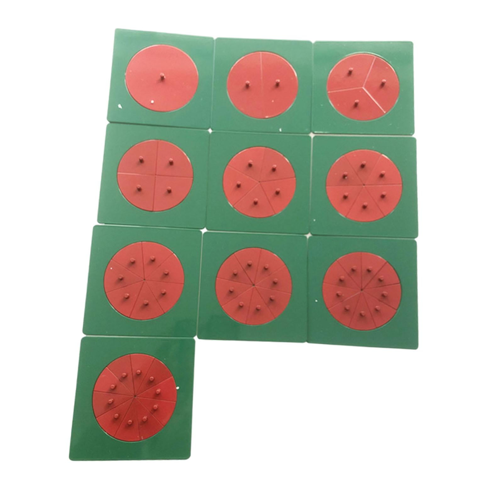 Aosekaa Math Learning Toy,Fraction Circles,Math Manipulatives,Math ...
