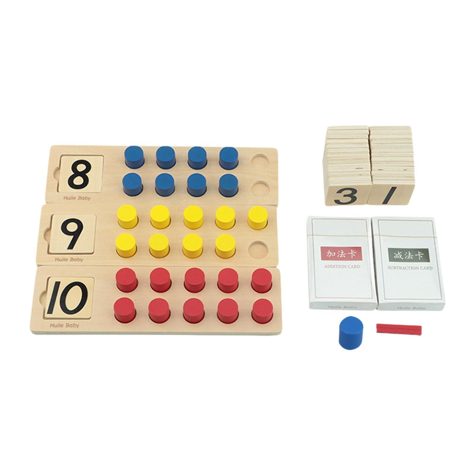 Aosekaa Montessori Counting Peg Board Toys,Wooden Preschool Learning ...