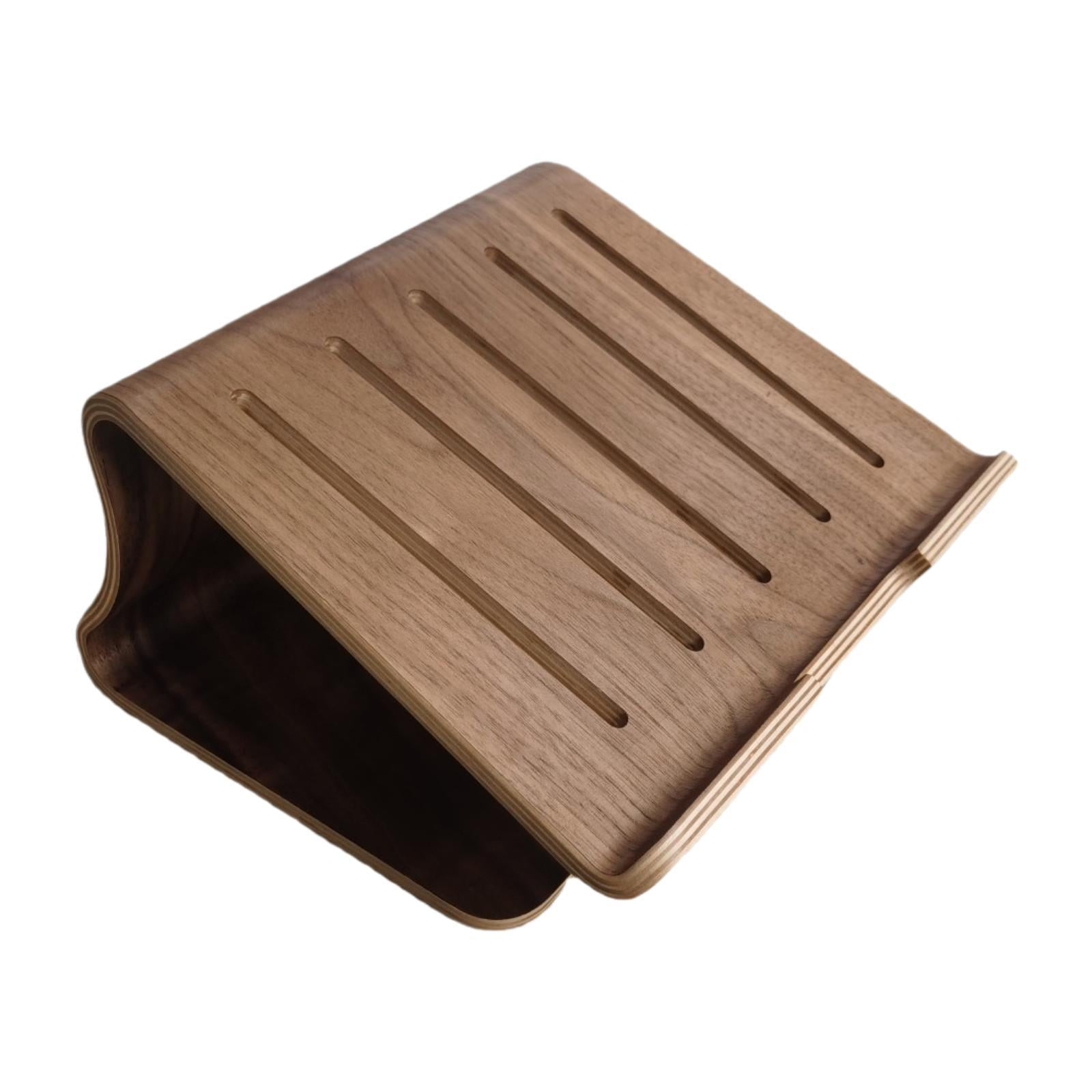 Aosekaa Wood Laptop Stand For Desk Laptop Holder Sturdy Antislip