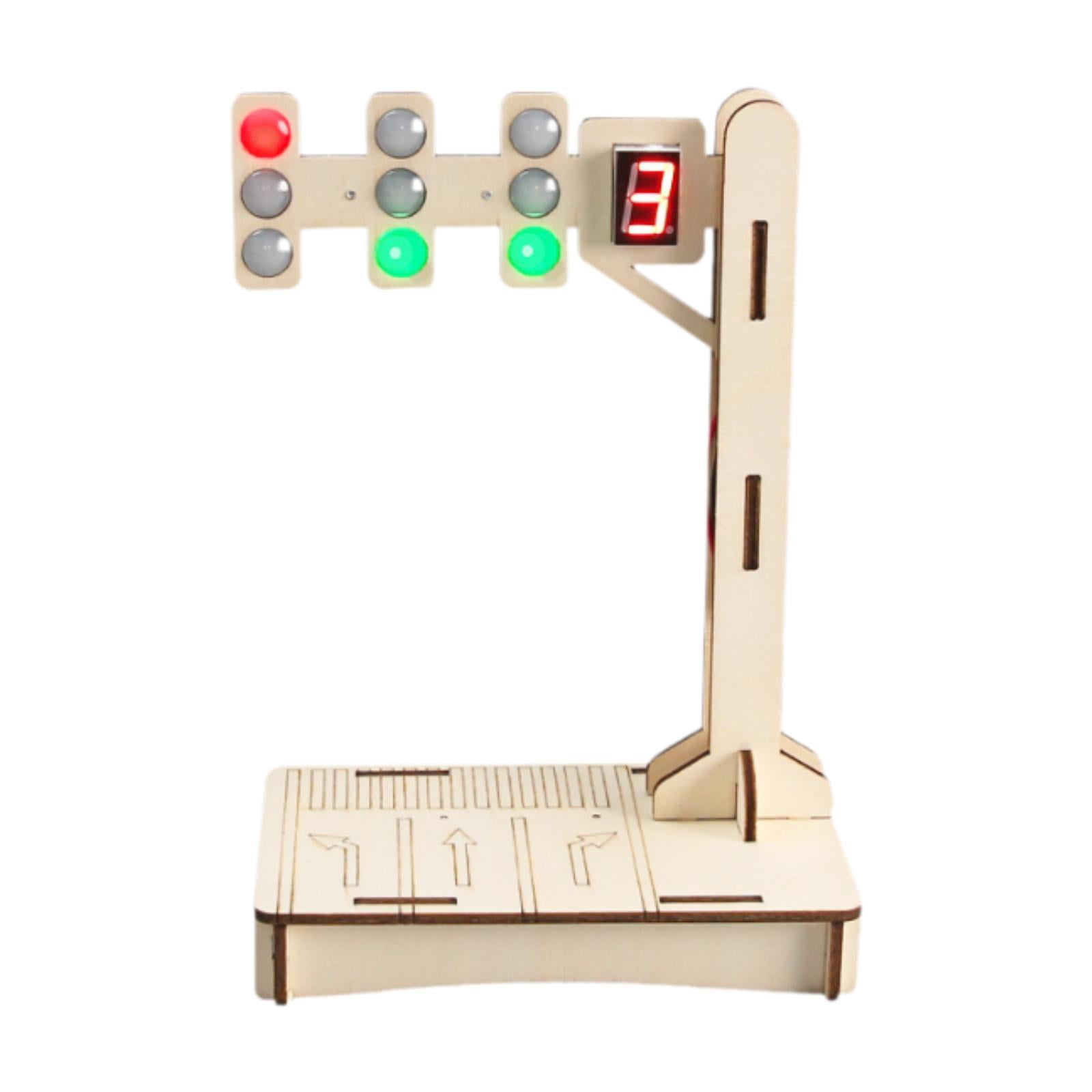 Aosekaa Wooden Traffic Light Model Handmade Craft Experiment Kit Gifts ...