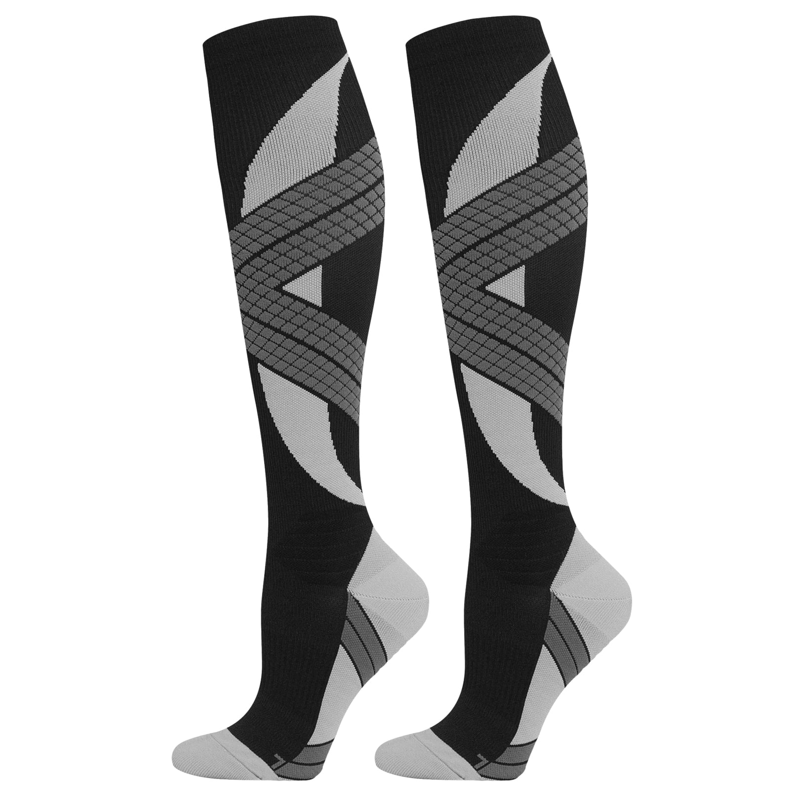 Aosijia (1 Pack) Graduated Compression Sock Wide Calf for Women & Men ...