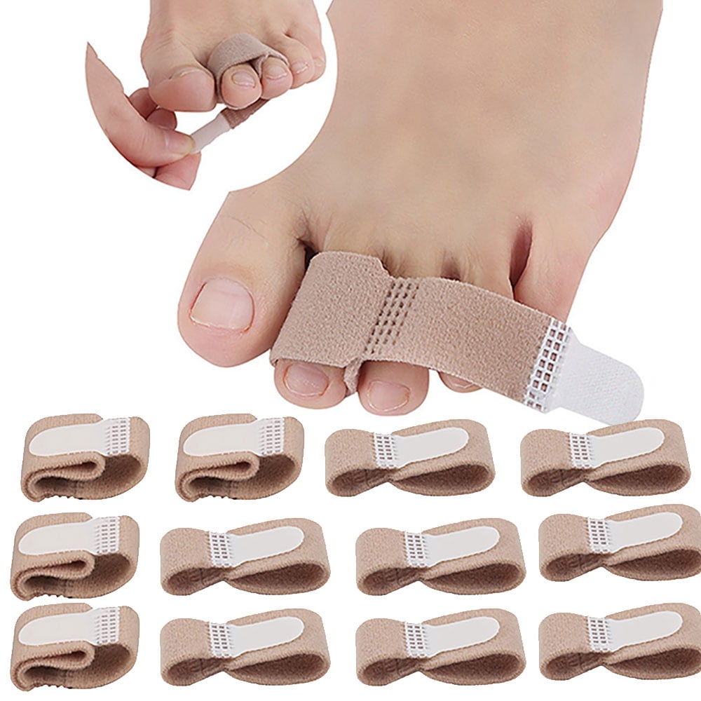 Aosijia 12 Pcs Broken Toe Wraps Toe Cushion Bandages Finger Protectors ...