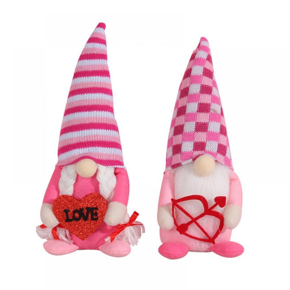 Aosijia 2 PCS Valentines Day Gnome Plush, Mr and Mrs Scandinavian Tomte ...