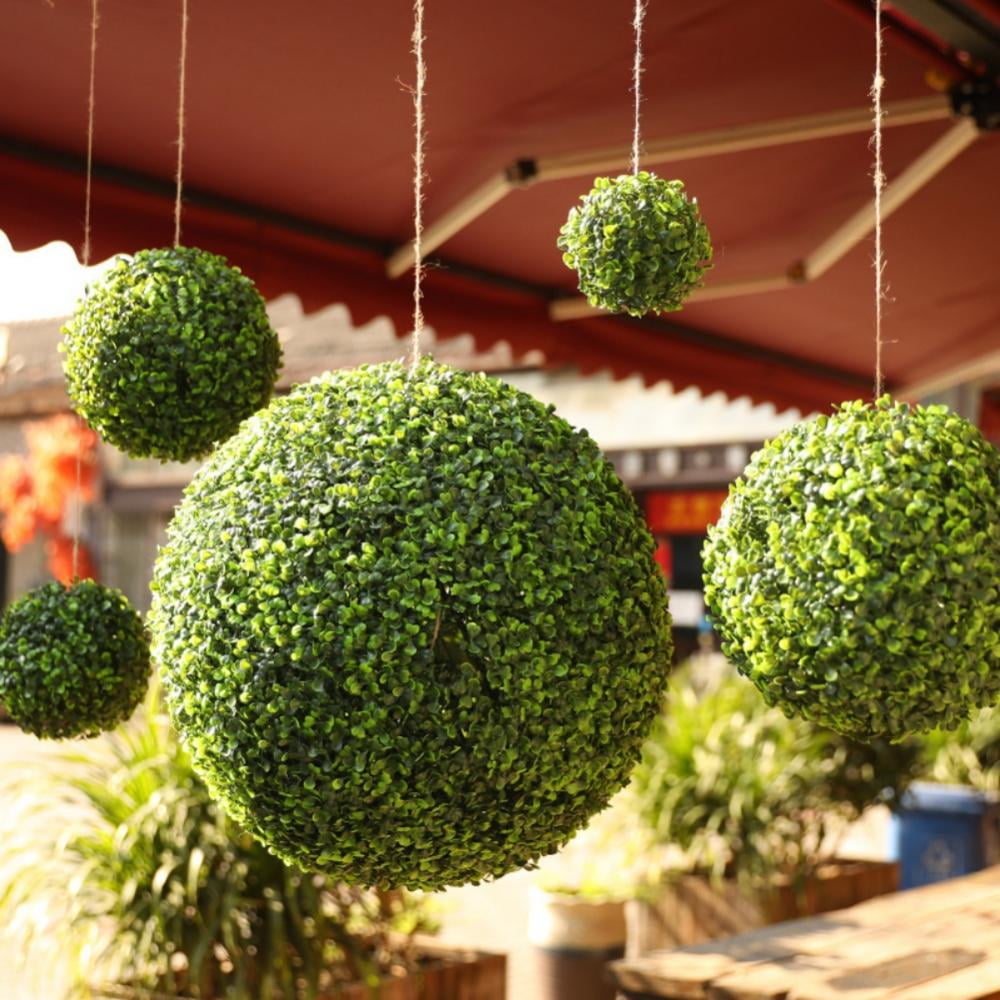 Aosijia Artificial Plant Ball 7 Inch Topiary Ball Fake Boxwood Plant ...