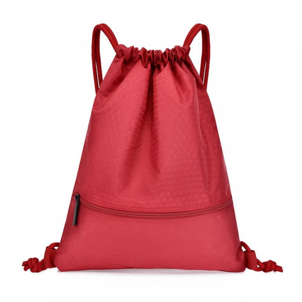 Aosijia Drawstring Backpack Waterproof Gym Backpack Adjustable Shoulder ...