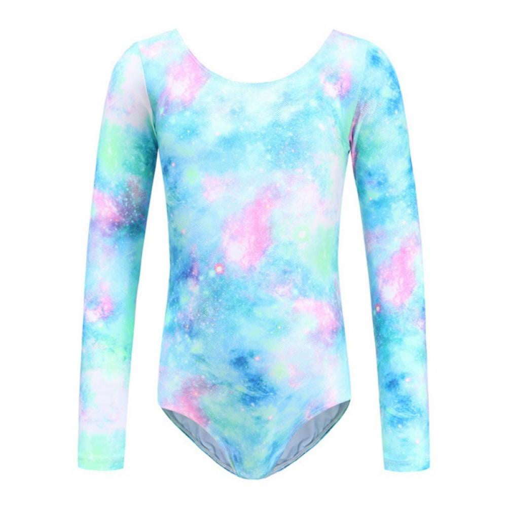 Aosijia Gymnastics Leotards for Girls Long Sleeve Sparkle Athletic ...