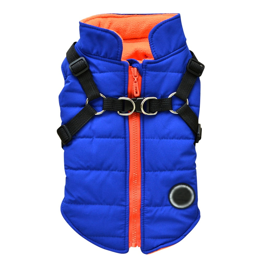 Aosijia Pet Warm Jacket Small Dog Vest Harness Puppy Winter 2 in 1 ...