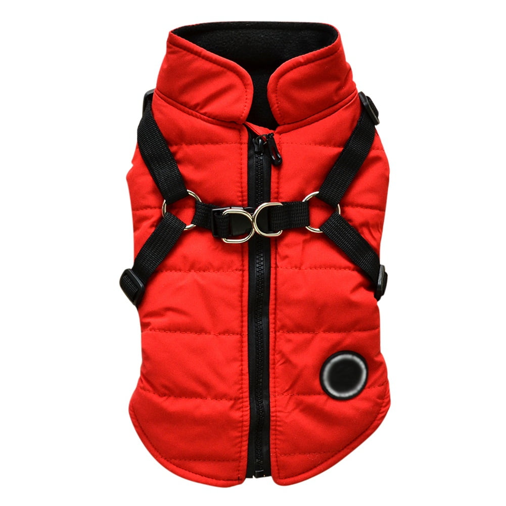 Aosijia Pet Warm Jacket Small Dog Vest Harness Puppy Winter 2 in 1 ...
