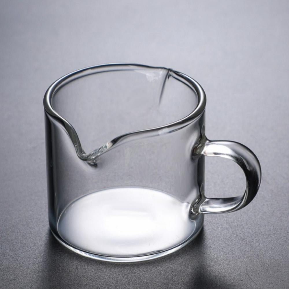 Aosijia Small Glass Cup with Handle Double Spouts Sharing Coffee Cup ...