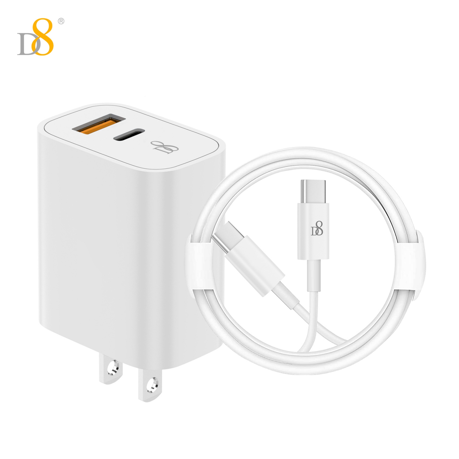 Aosijia USB C Wall Charger 20W Durable Dual Port QC PD 3.0 Power ...