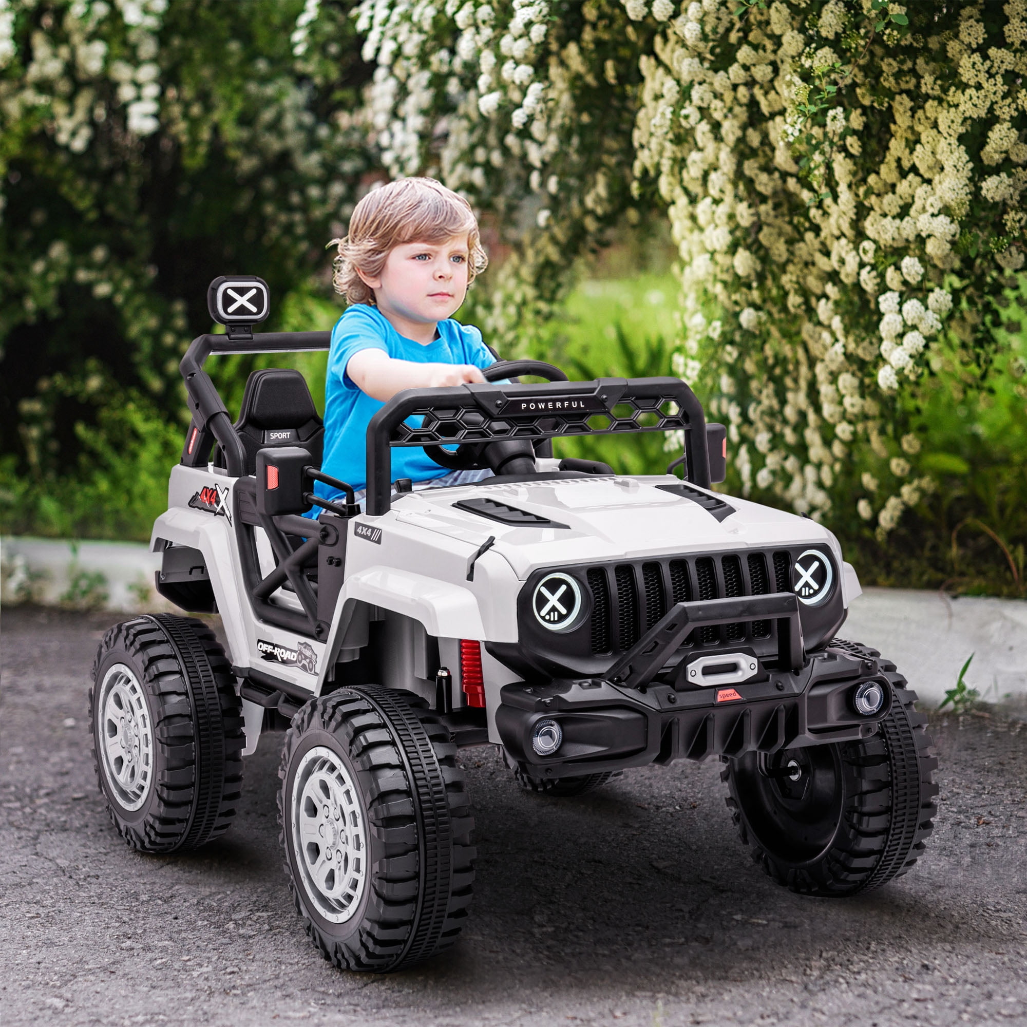 Aosom 12V Kids Ride on Car with Remote Control, Battery-Operated Ride ...