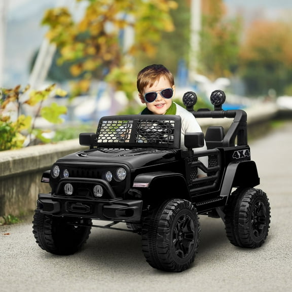 12V Ride On Car With Parent Remote Control Spring Suspension LED Lights ...