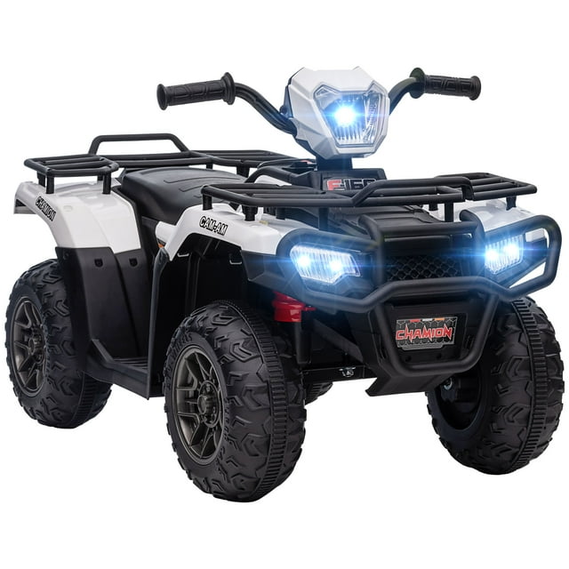 Aosom 12V Ride on ATV for Kids, Kids Electric 4 Wheeler with Headlight ...