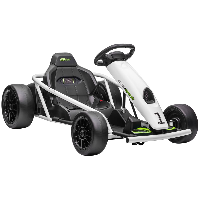Aosom 24V 8.1 MPH Electric Go Kart, Drifting Car Battery Powered Ride ...
