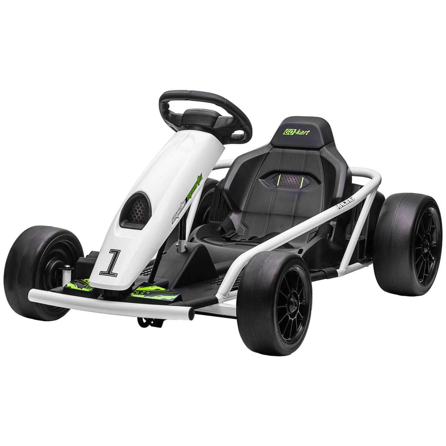 Aosom 24V Electric Go Kart for Kids Drift Ride-On Racing Go Kart with 2 ...