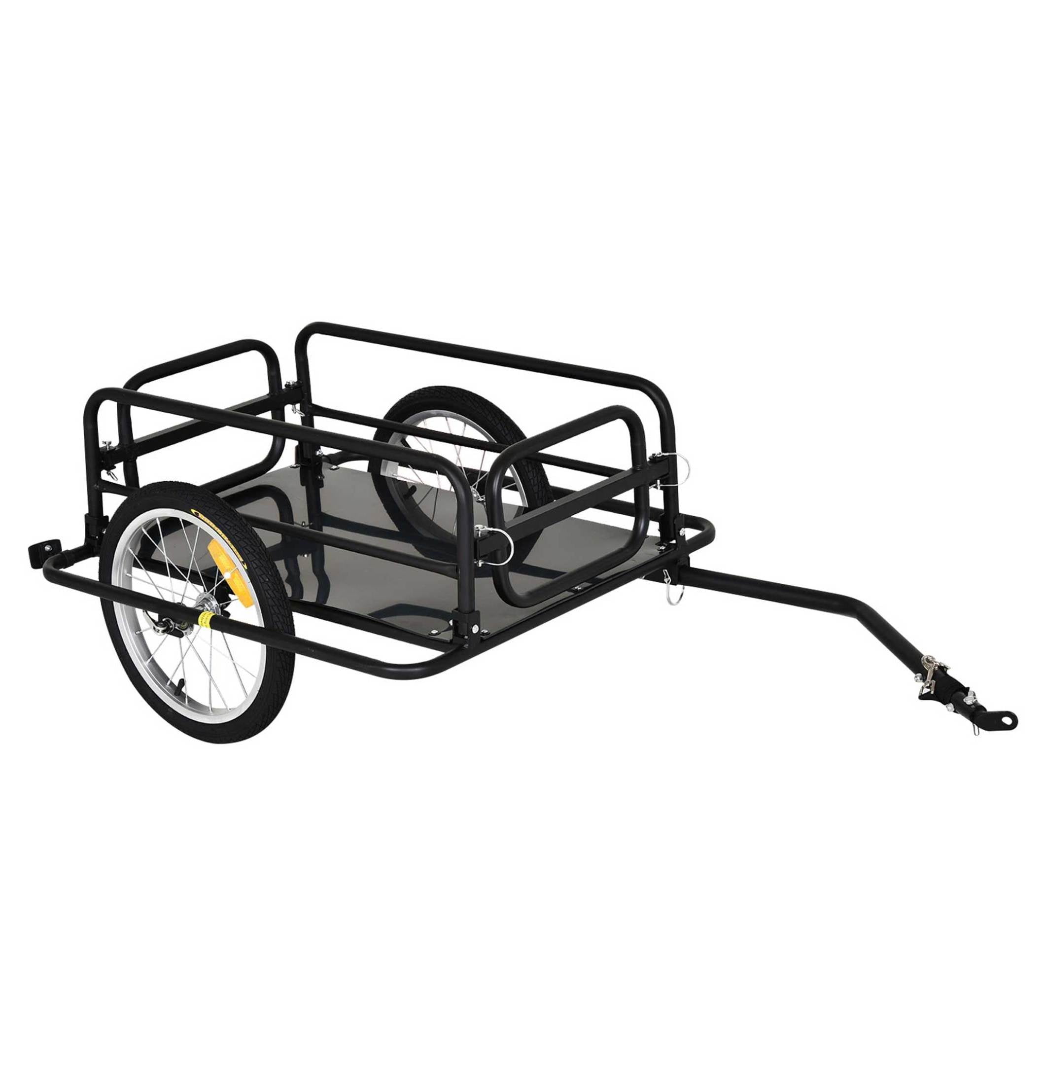 Aosom Bike Cargo Trailer for Hefty Loads, Foldable Compact Storage ...