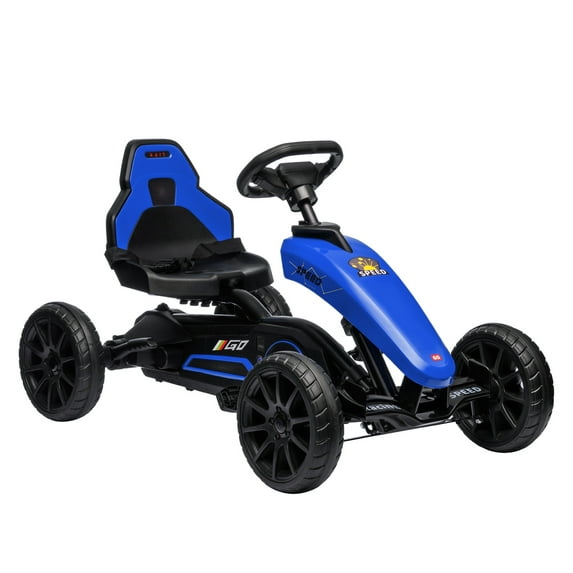 Aosom Kids Pedal Go Kart, Outdoor Ride on Toys with Axle, Adjustable ...