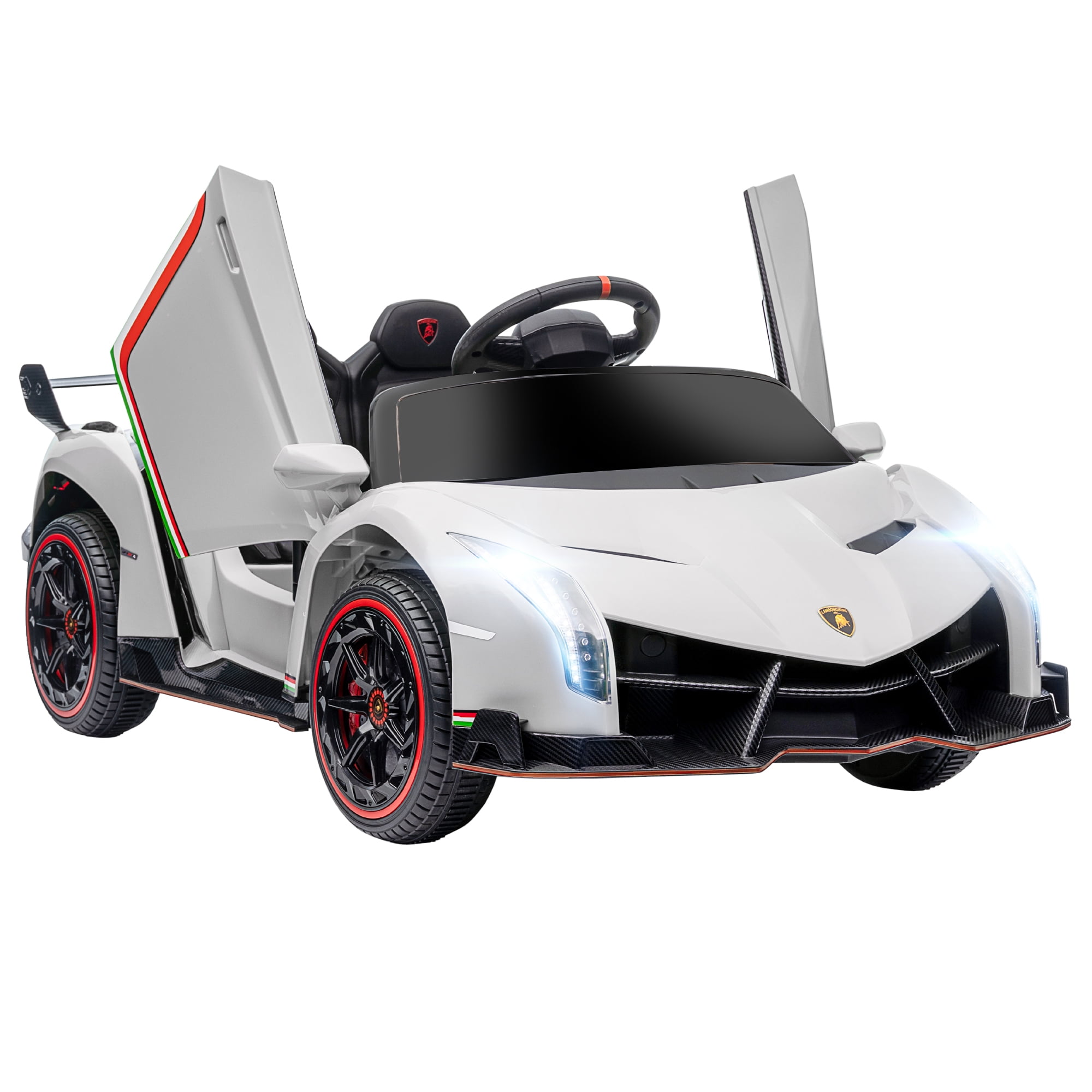 Aosom Lamborghini Veneno Licensed Kids Electric Car with Bluetooth, 12V ...