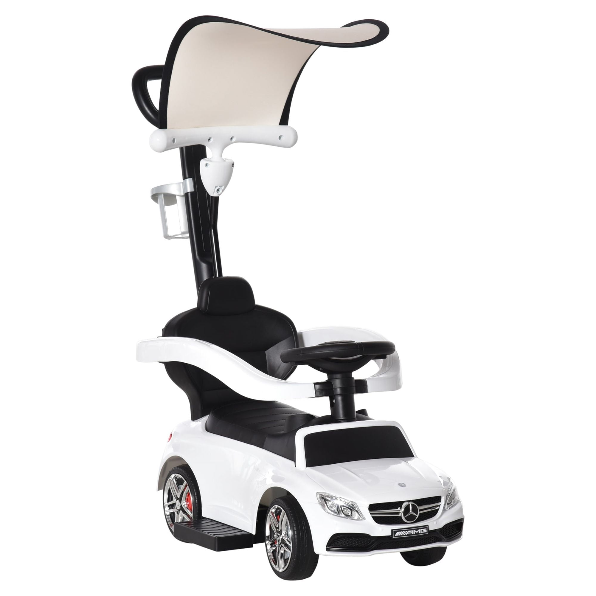 Aosom MERCEDES-AMG C63 Licensed Ride on Push Cars for Toddlers, Sliding ...