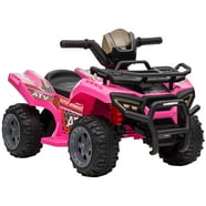 TOBBI 6V Electric Kids Ride on ATV Quad Car 4 Wheeler Ride on Toy W/ LED Headlight, Horn, Speed ...
