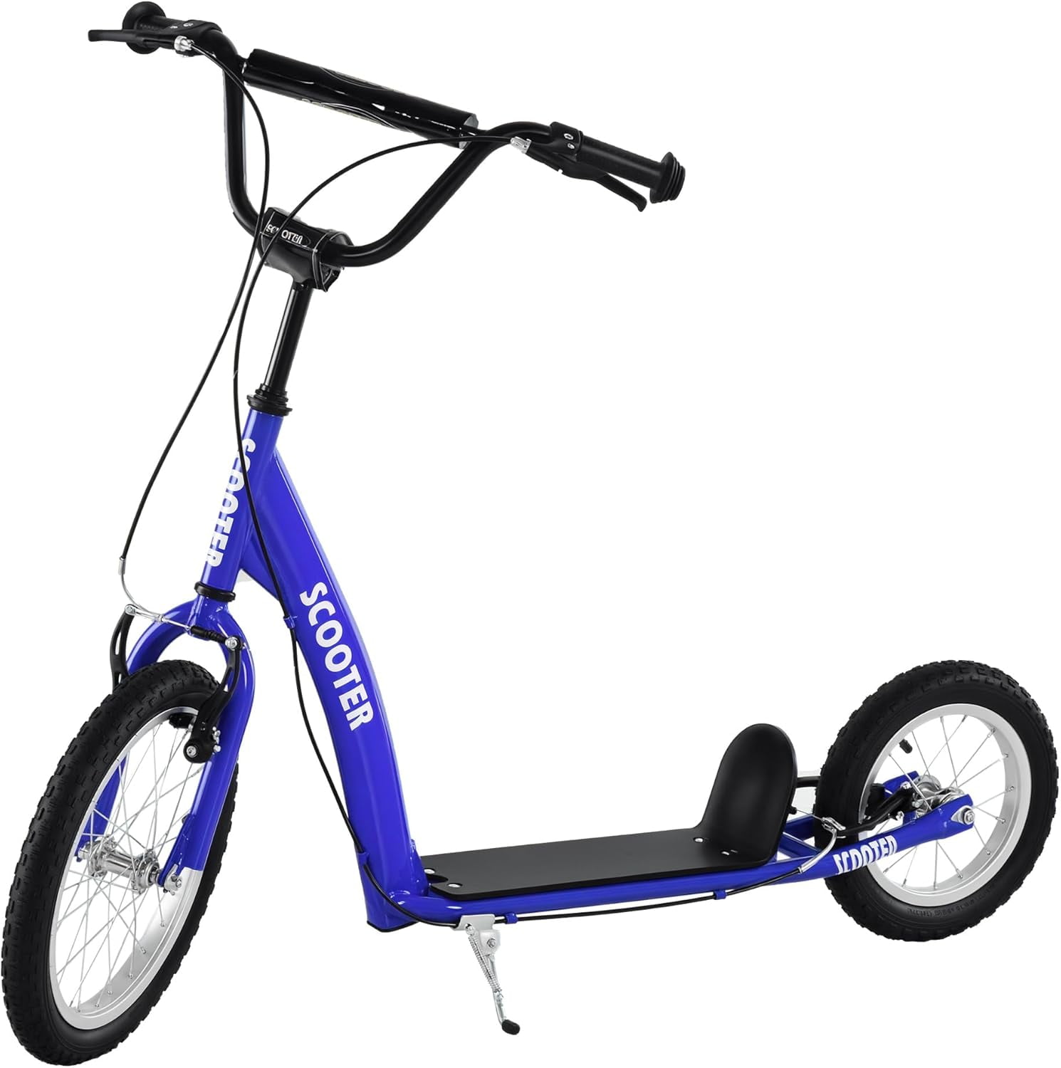 Aosom Youth Scooter Kick Scooter for Kids 5+ with Adjustable Handlebar ...