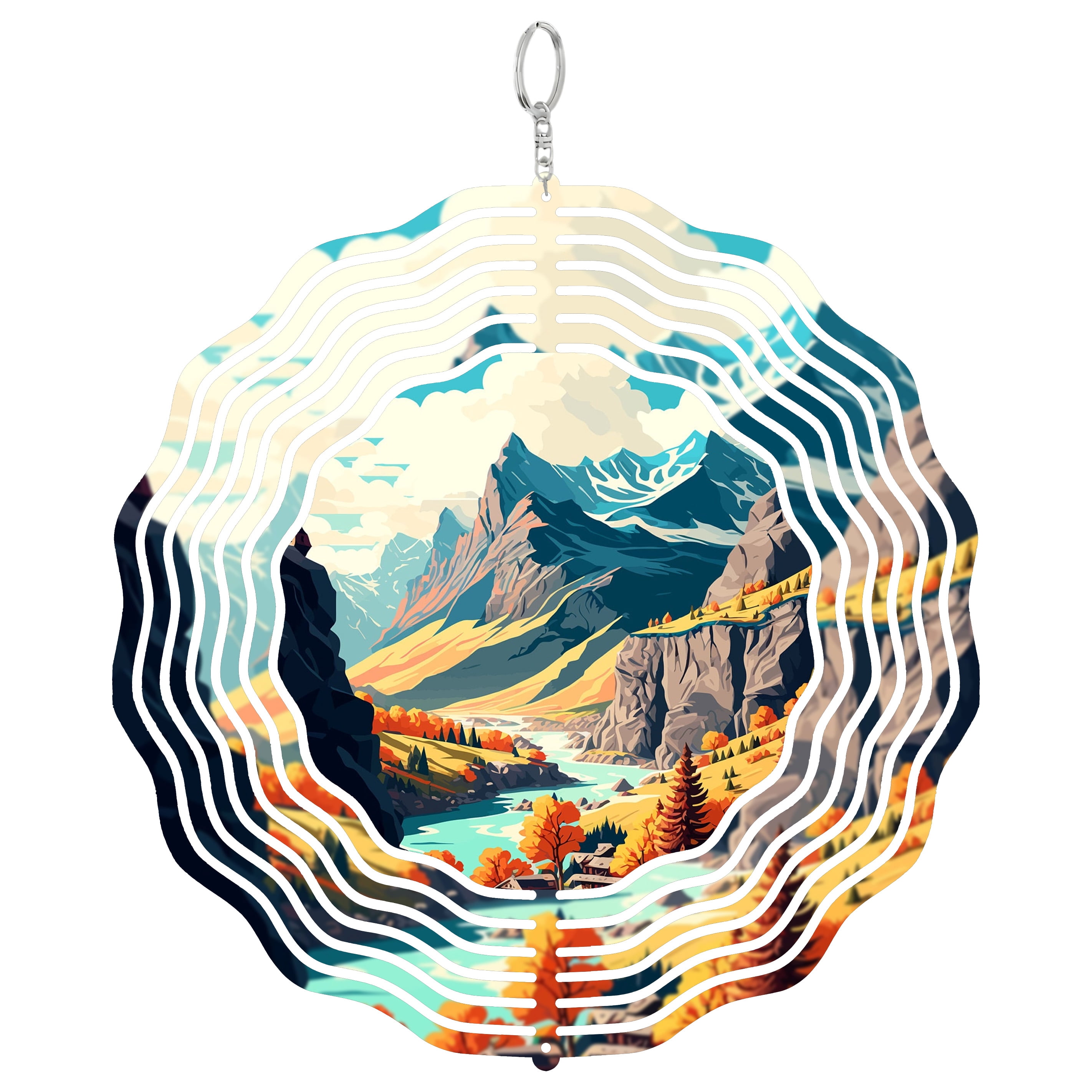 Aosta Valley Italy 3D Wind Spinner Kinetic Yard Art Garden Hanging ...