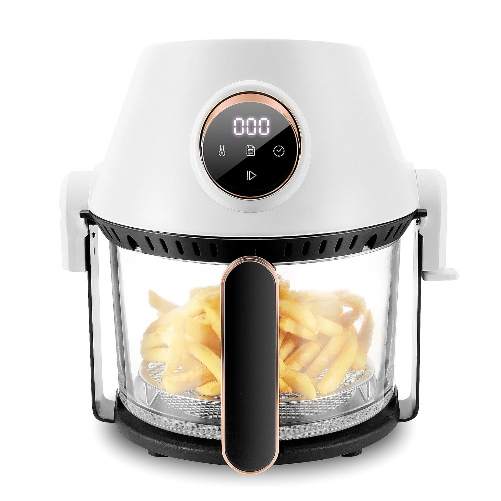 Aoteuk Air Fryer, 5-Quart Glass Air Fryer, 3-in-1 Digital Display Air ...