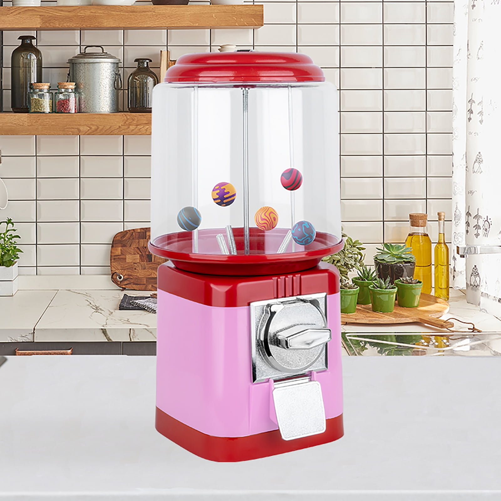Aoteuk Gumball Machine for Kids, 16"H Home Candy Vending Machine, PC ...