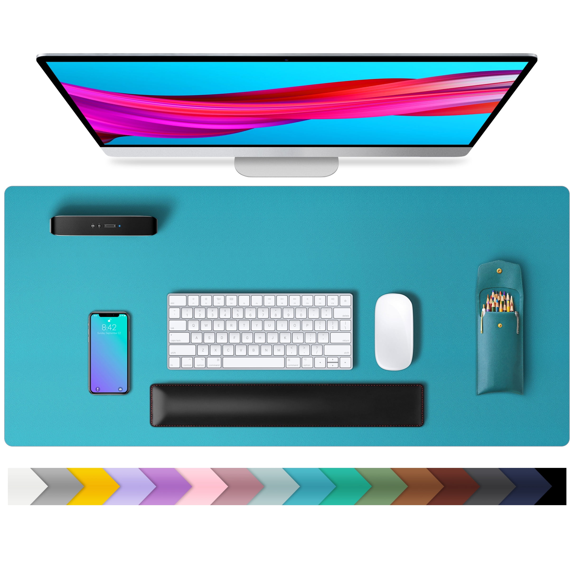 Aothia Leather Desk Pad Protector ,Office Mouse Pad,31.5" x 15.7 ...