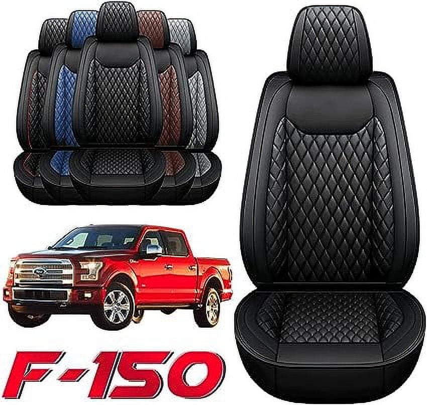 Aotiyer Front and Back Seat Covers for F150 Waterproof Leather Car Seat ...