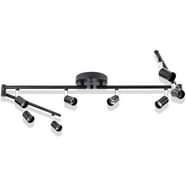 3-Light Industrial Directional Track Lighting, Adjustable Round Ceiling ...