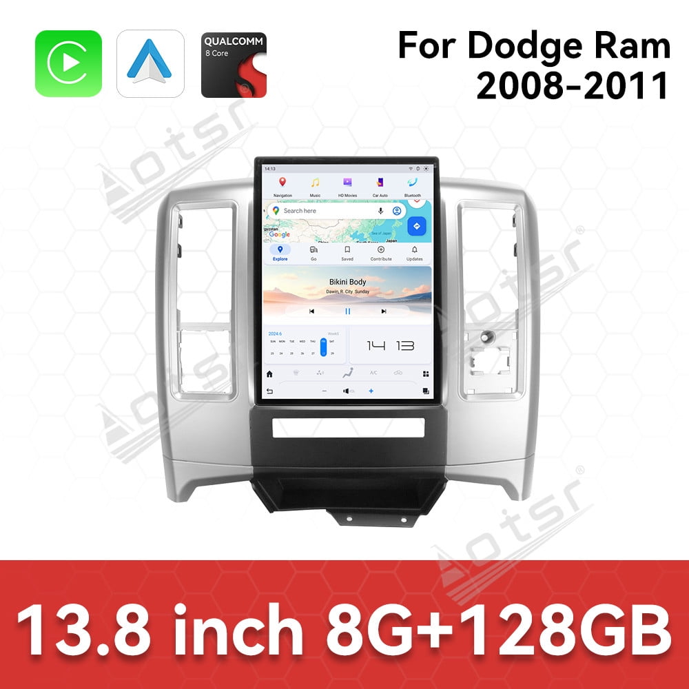 Aotsr 13.8 Inch Touch Screen Qualcomm Android Car Radio for Dodge RAM ...