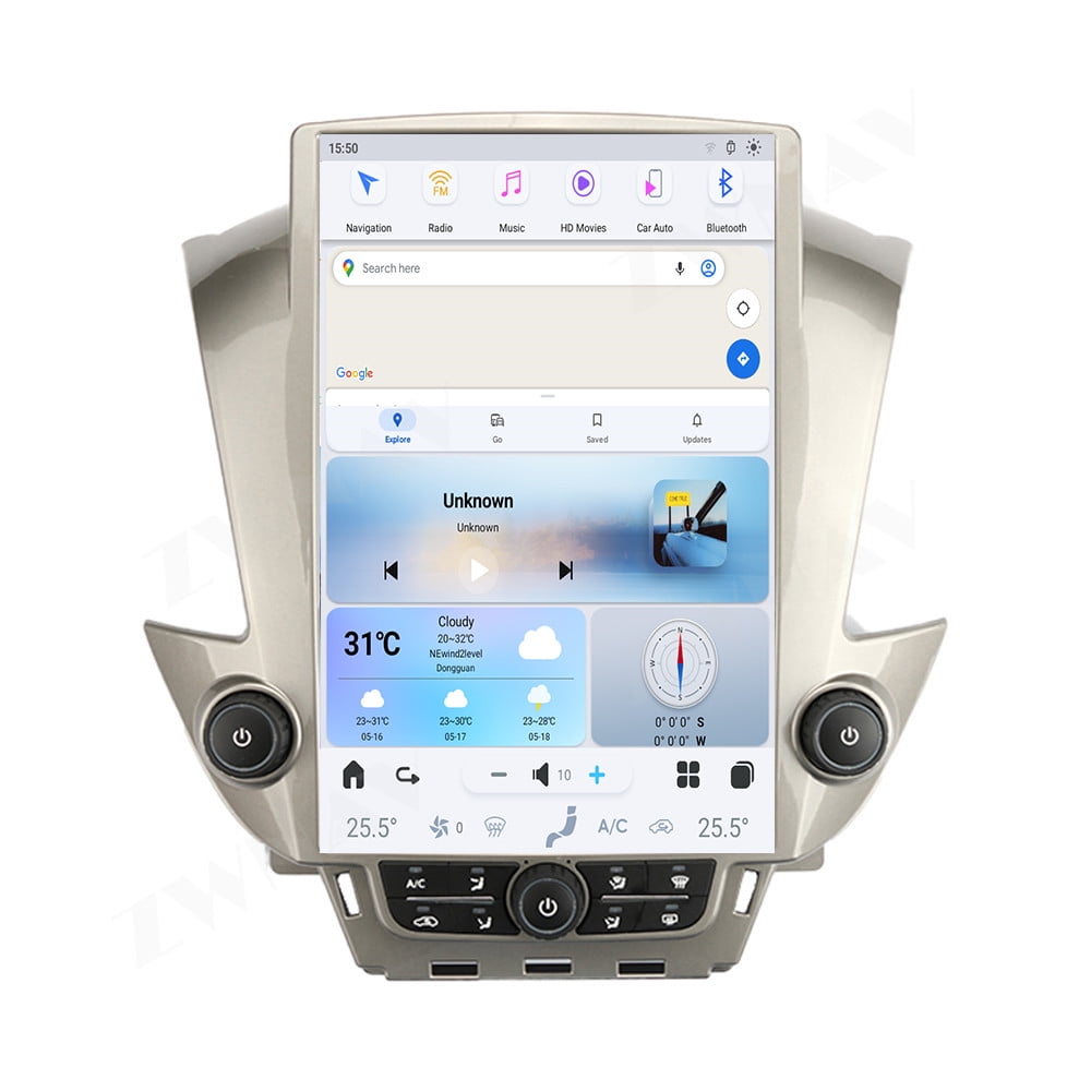 Aotsr 14.4 inch Tesla Style Qualcomm Android 13 Car Radio for Chevrolet ...