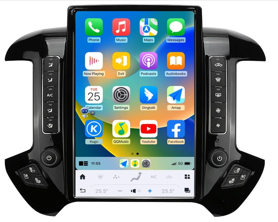 Aotsr 14.4 inch Tesla Style Qualcomm Android 13 Car Radio for Chevrolet ...