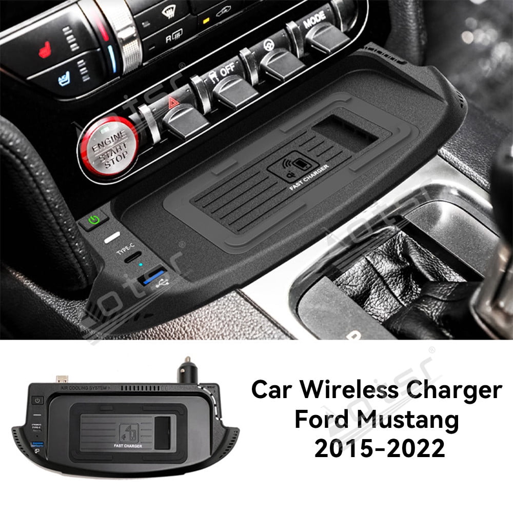 Aotsr AI car Auto wireless charger for Ford Mustang 2015-2022 ...