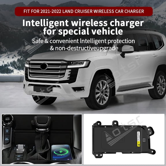 ZWNAV AI car Auto wireless charger for Toyota Land Cruiser 2021-2025 ...