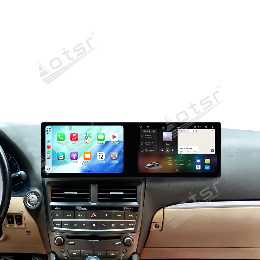 Aotsr Dual 10.1 inch Screen Car Radio For Lexus IS 2006-2012 Android 15 ...
