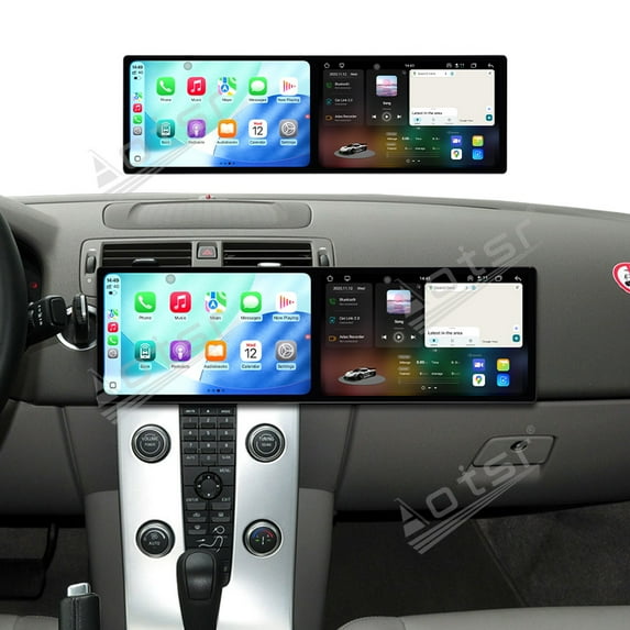 Aotsr Dual 10.1 inch Screen Car Radio for Volvo S40 2004-2012 Android ...
