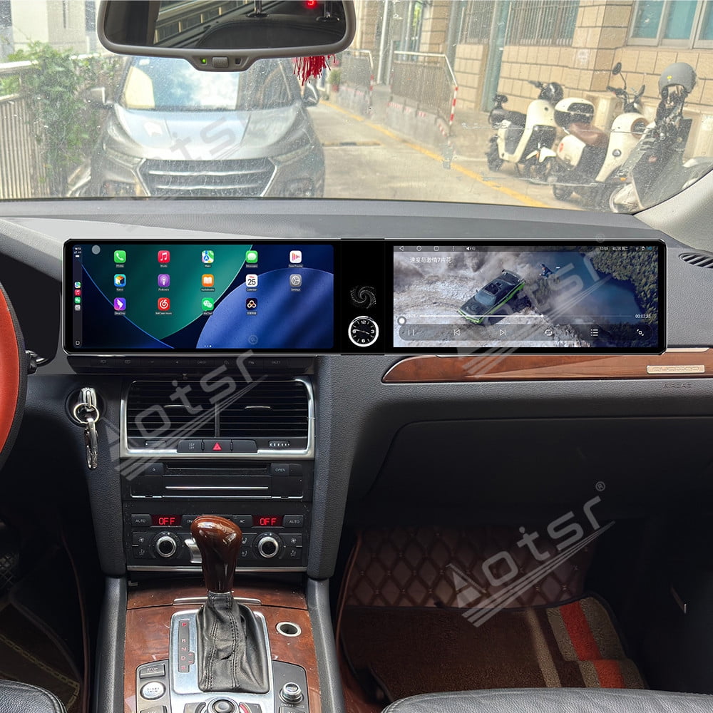 Aotsr Dual 12.3 inch For Audi Q5 2005-2015 GPS Navigation Android 13 ...