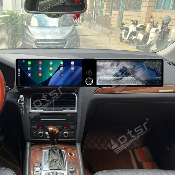 Aotsr Dual 12.3 inch For Audi Q5 2005-2015 GPS Navigation Android 13 ...