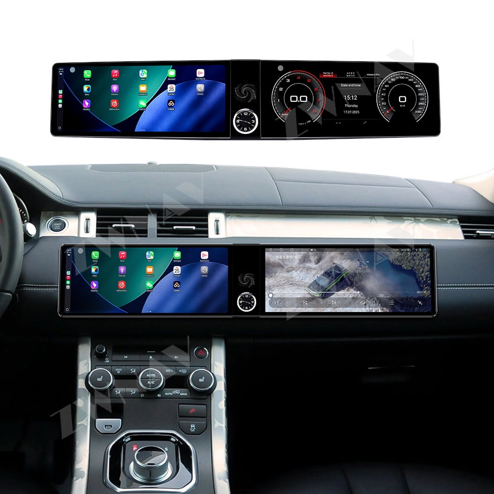 Aotsr Dual 12.3 inch For Range Rover Evoque 2012-2015 GPS Navigation ...
