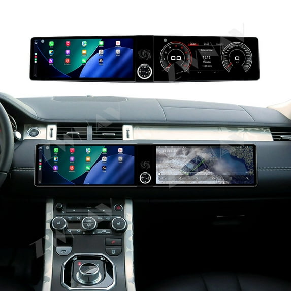 Aotsr Dual 12.3 inch For Range Rover Evoque 2012-2015 GPS Navigation ...