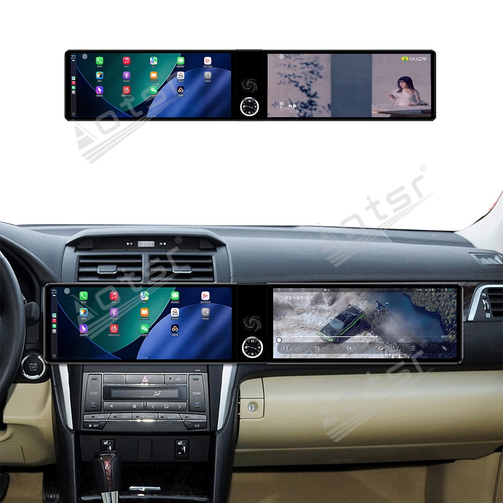 Aotsr Dual 12.3 inch For Toyota Camry 2012-2015 GPS Navigation Android ...
