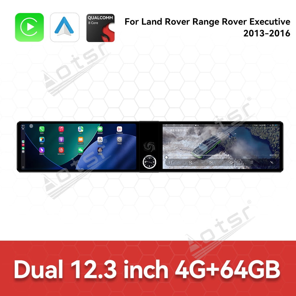 Aotsr Dual 12.3 inch For Land Rover Range Rover Executive 2013-2016 GPS ...