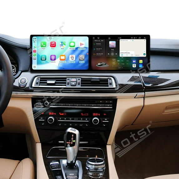 Aotsr Dual 9.1 inch Screen Car Radio For BMW 7 Series 2011-2017 Android ...