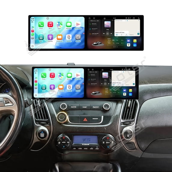 Aotsr Dual 9.1 inch Screen Car Radio For Hyundai IX35 2010-2015 Android ...